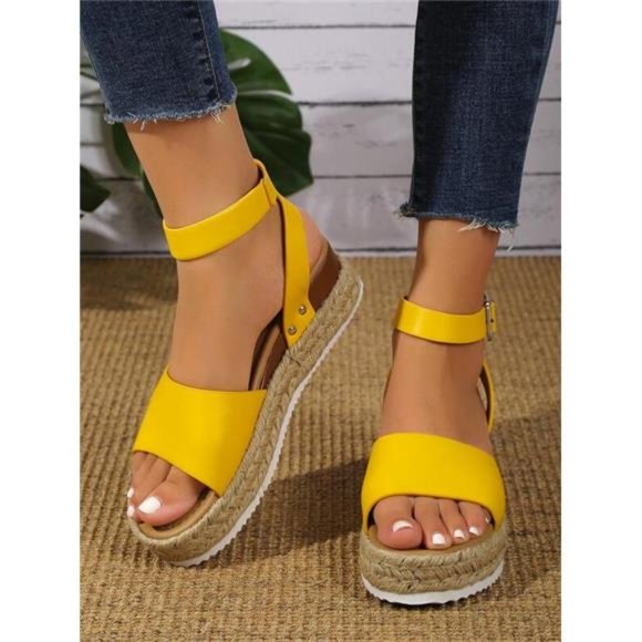 A Classy Chic Boutique | Shoes | Vacation Yellow Sandals For Women ...